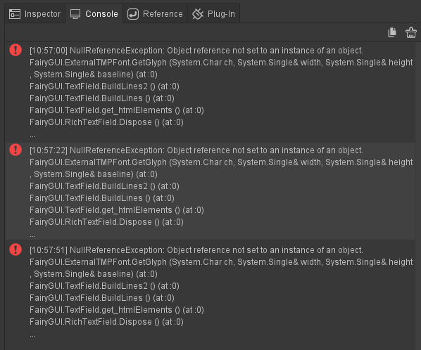 Textmeshpro 产生新字报错 Nullreferenceexception Object Reference Not Set To An Instance Of An Object